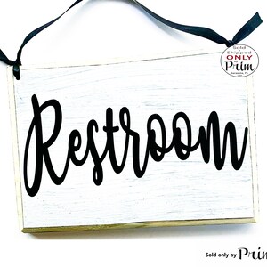 8x6 Restroom Custom Wood Sign Bathroom Tinkle Bath Wall Toilet Welcome ...