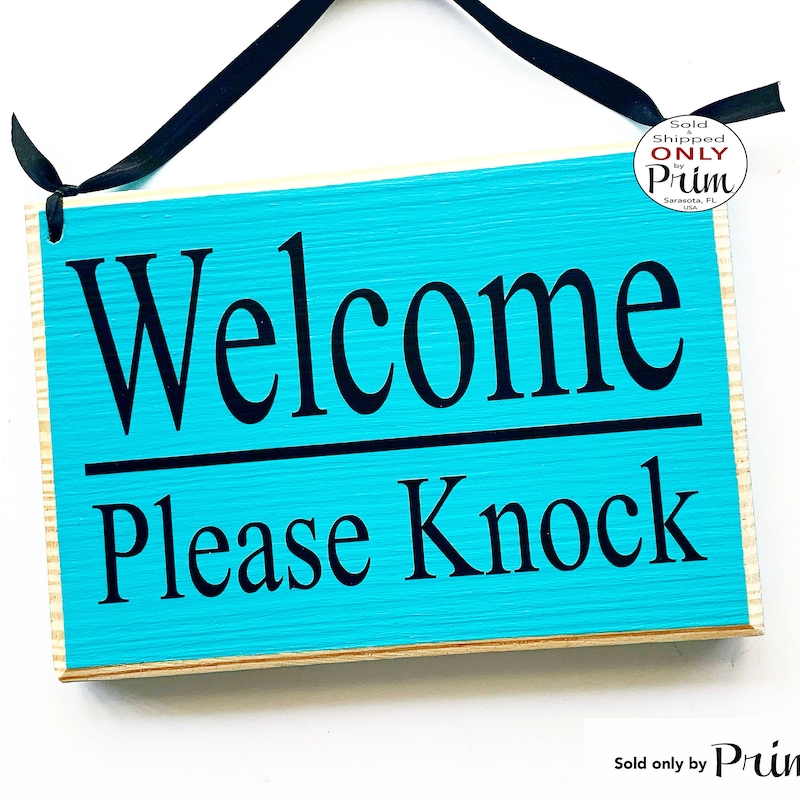 Please Knock Sign - Etsy