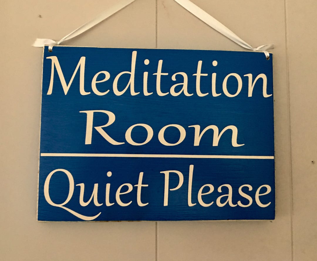 Meditation Room Quiet Please 10x8 Custom Wood Sign Spa Office Namaste ...