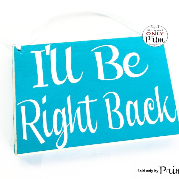 Be Back Shortly Sign - Etsy