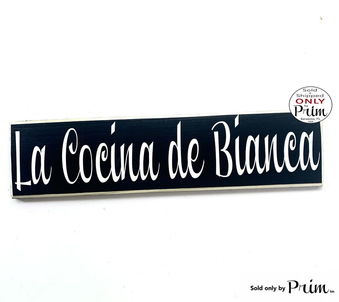 18x4 La Cocina Personalized Name Custom Wood Sign Spanish Bar - Etsy