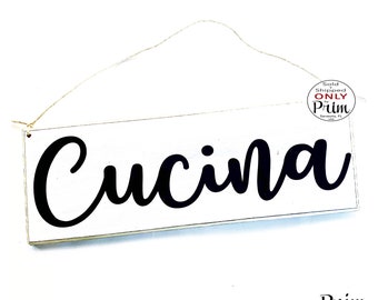 CUCINA Wood Sign for Italian Kitchen Plaque Wall Decor Italy - Etsy