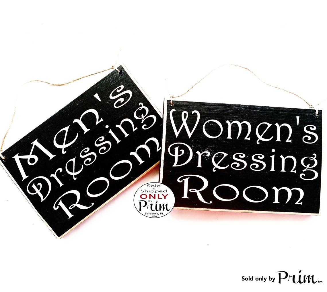 8x6 Men's Women's Dressing Room Custom Wood Sign - Etsy
