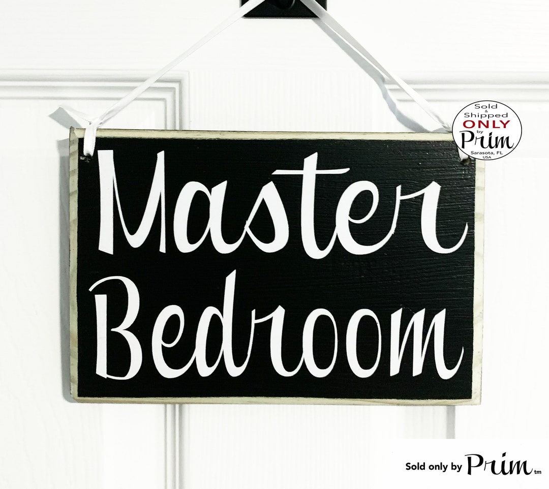 8x6 Master Bedroom Custom Wood Sign | Suite Main Bedroom Bed and ...