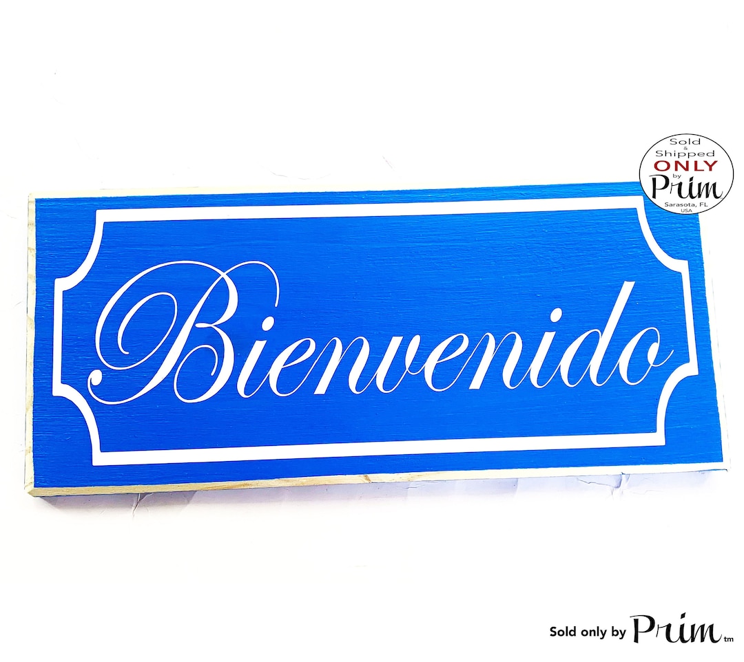 12x6 Spanish Welcome Border Custom Wood Sign | Entrance Home Greetings ...