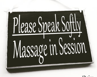 Quiet Please Massage in Progress Sign - Etsy