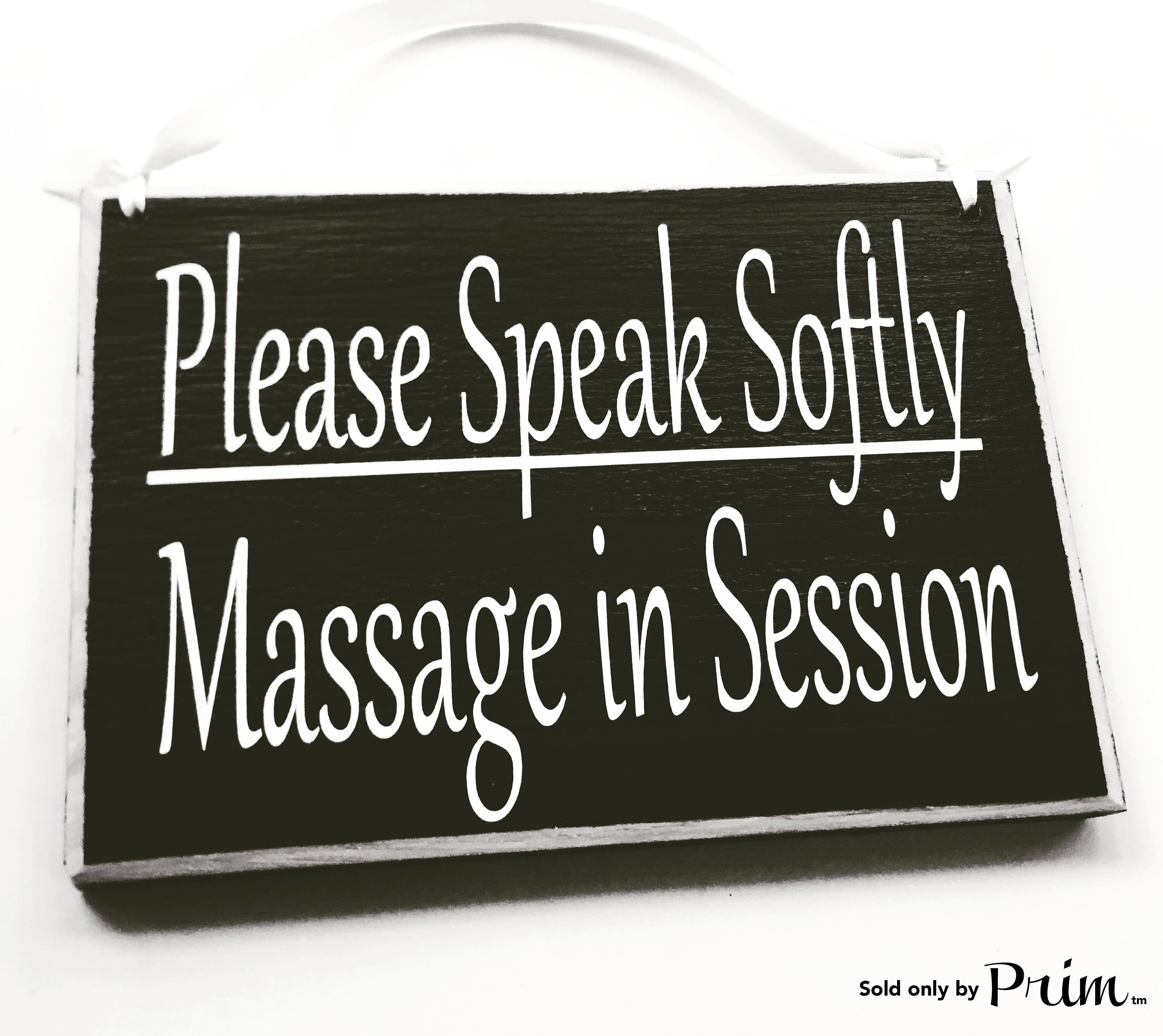 8x6 Please Speak Softly Massage in Session Custom Wood Sign | Etsy