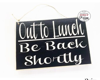 8x6 Out to Lunch Custom Wood Sign Workplace Break Room Food - Etsy