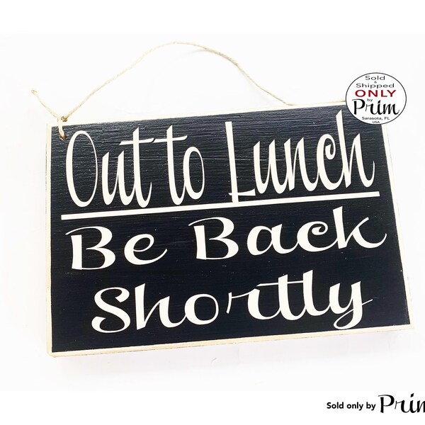Be Back Shortly Sign - Etsy