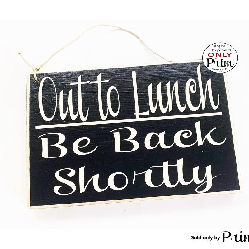 Be Back Shortly Sign - Etsy