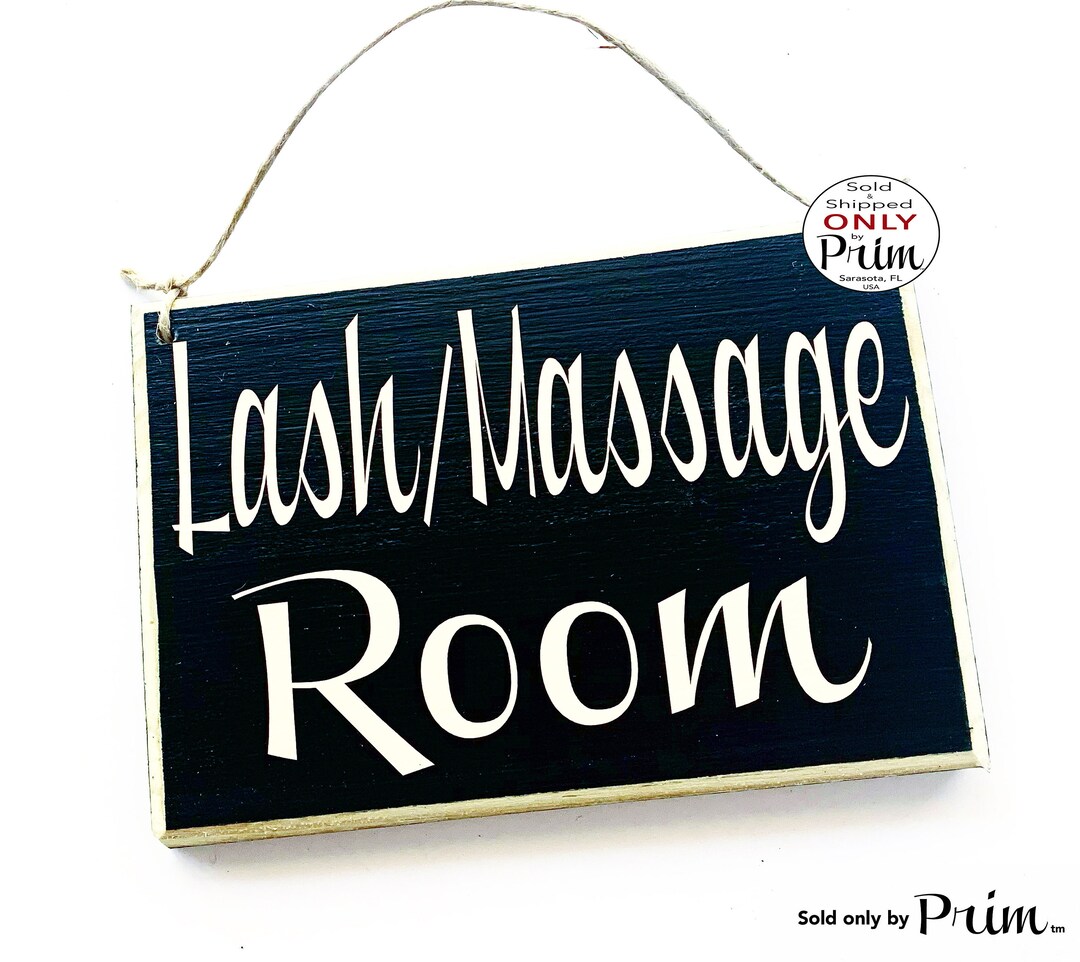 8x6 Lash Massage Room Custom Wood Sign Extensions Welcome Office Spa ...