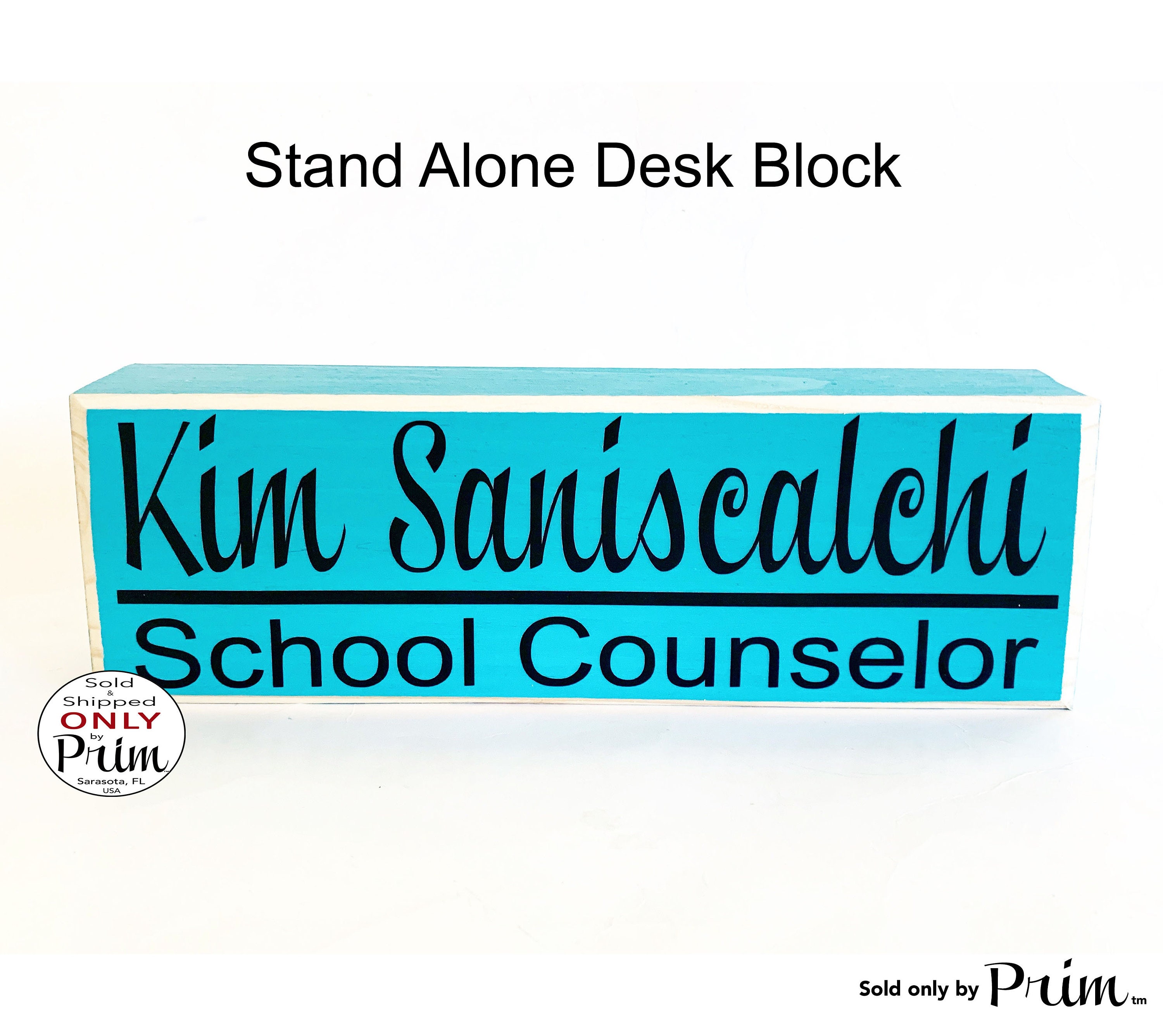 10x4 Desk Name Block Spa Office Business Counselor Therapist | Etsy