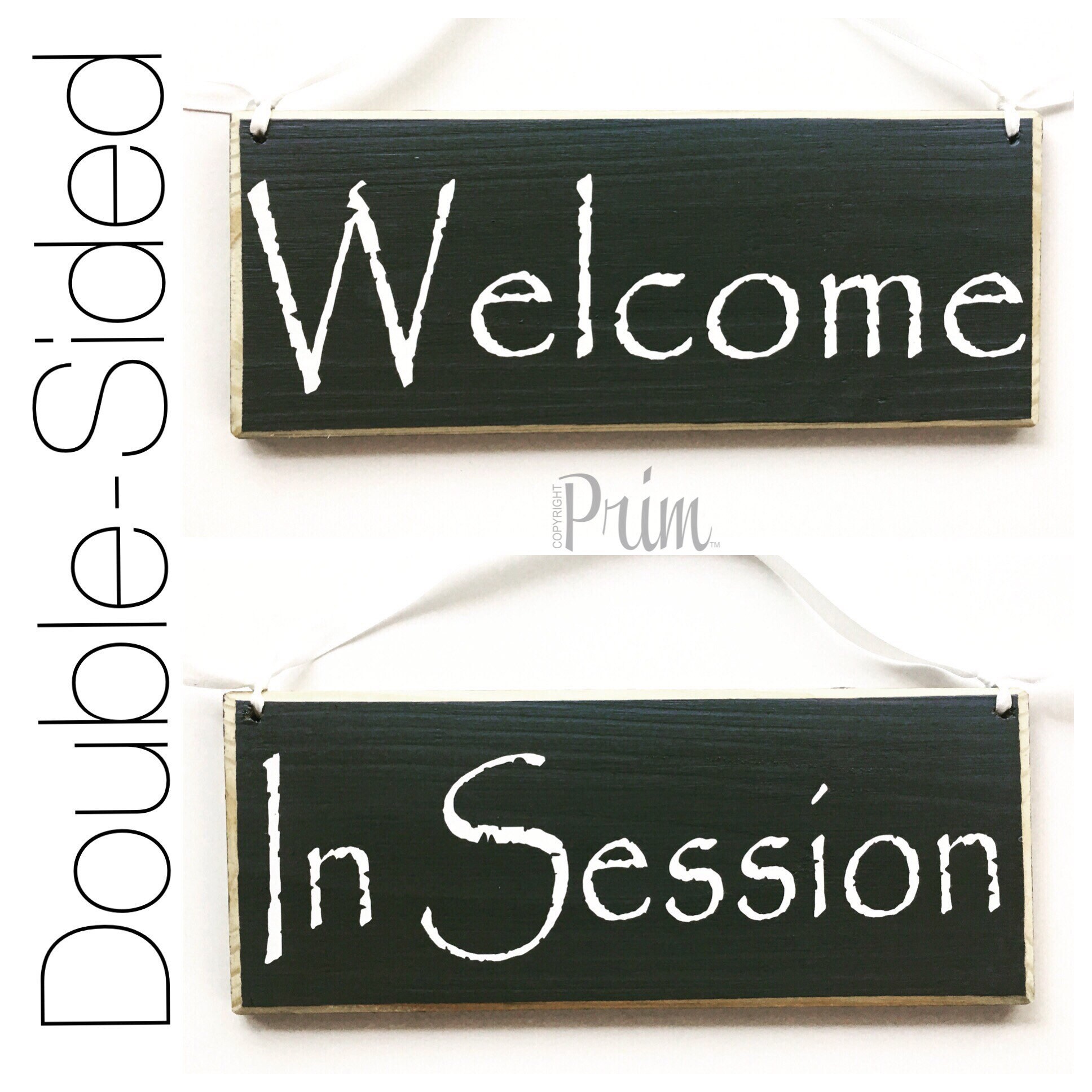 10x4 Welcome / In Session Front and back Choose Color | Etsy