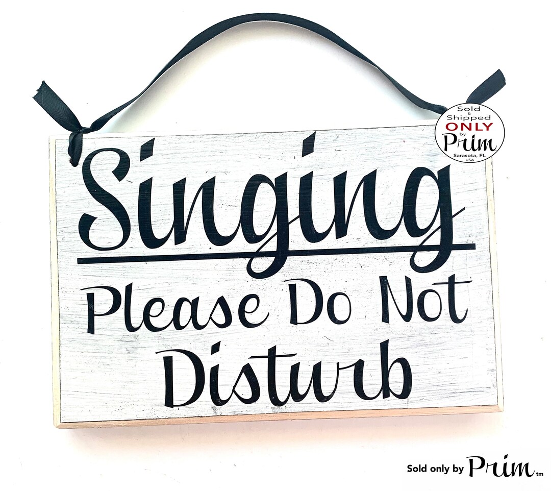 8x6 Singing Please Do Not Disturb Custom Wood Sign Recording in ...