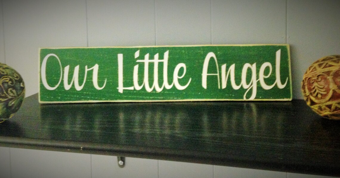 24x6 OUR LITTLE ANGEL Custom Wood Sign Children Kids Bedroom | Etsy