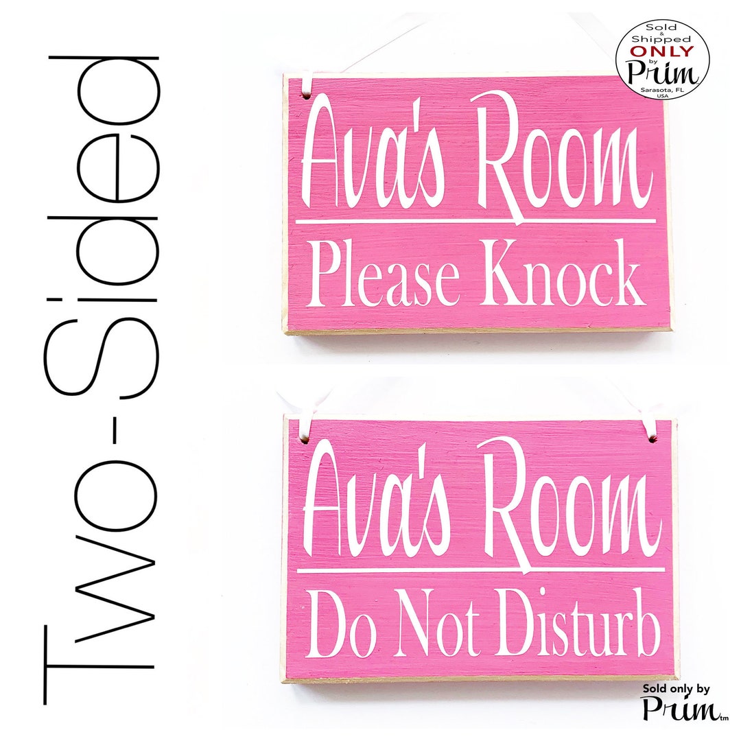 8x6 Personalized Name Please Knock Do Not Disturb Custom Wood Sign ...