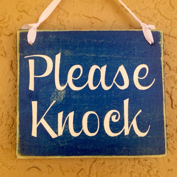 Please Knock Sign - Shop Online - Etsy