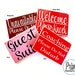 8x6 Welcome Bienvenidos Custom Wood Sign Spanish English Abierto ...