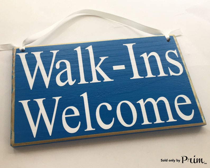 8x6 Walk-ins Welcome Custom Wood Sign Office Business Salon | Etsy