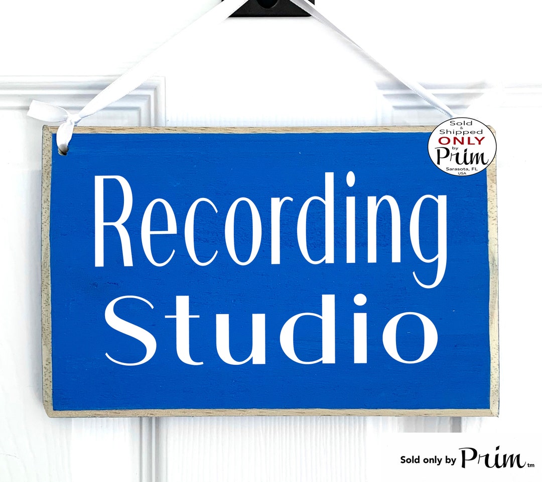 8x6 Recording Studio Custom Wood Sign Podcast Audio Studio Radio News ...