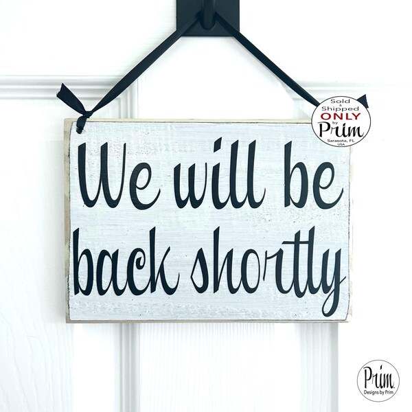 Will Return Shortly Sign - Etsy