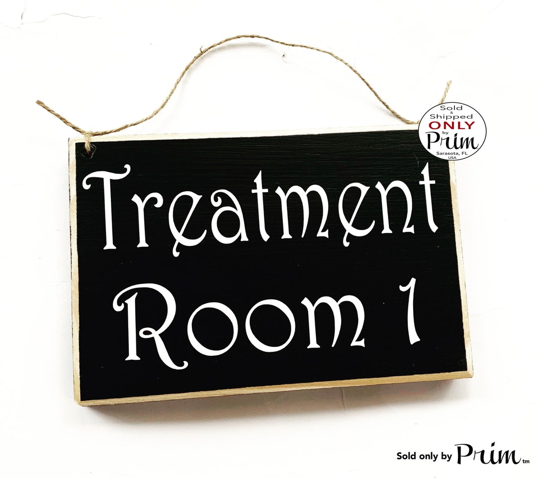 8x6 Treatment Room Door Number Custom Wood Sign | Business Medical ...