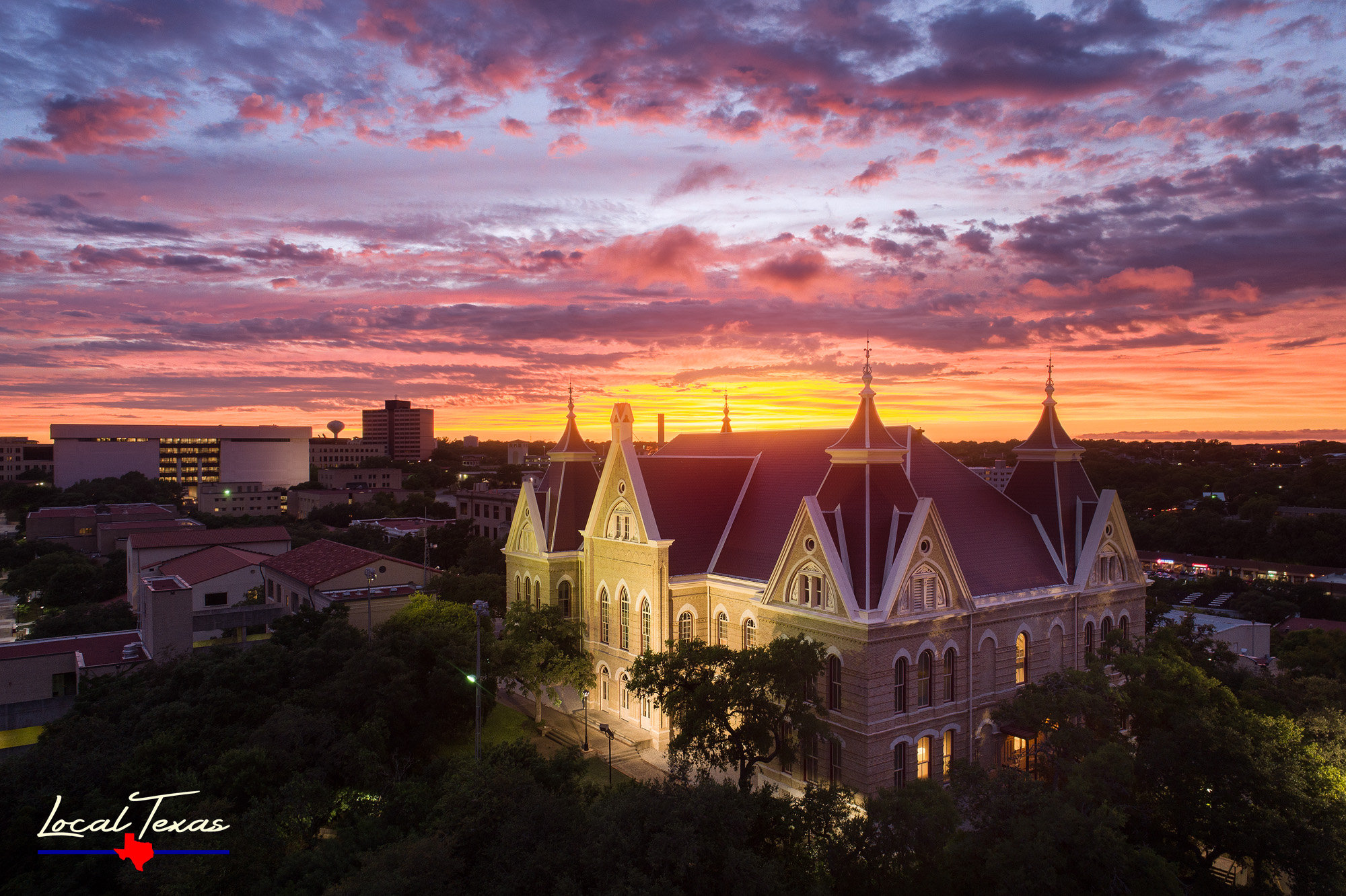Texas State University Decor - TXST Photo - Old Main San Marcos Wall ...