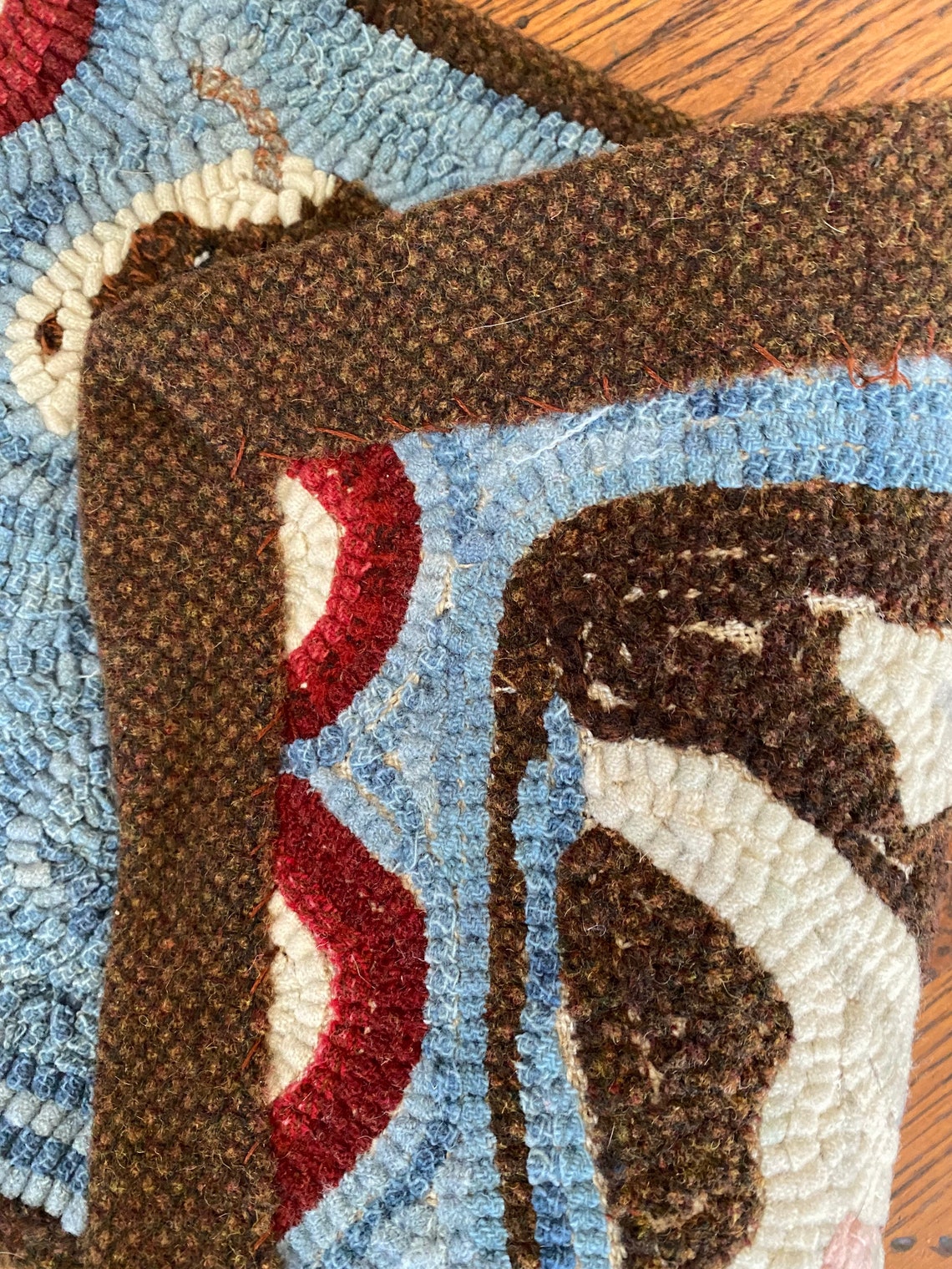 Handmade Primitive Style Hooked Rug Nice Cow - Etsy