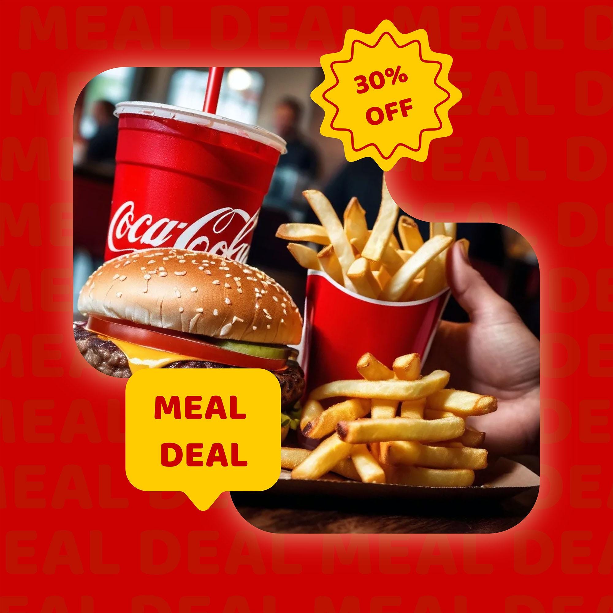 Fast Food Social Media Post Templates | Editable AI Files | Restaurant ...