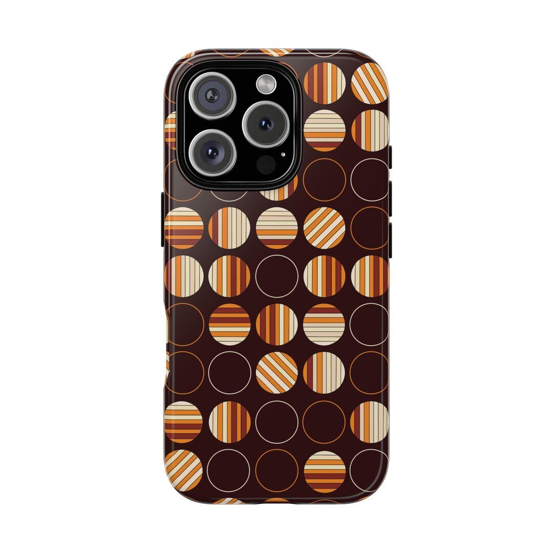 Vintage Geometric Phone Case, 70s Men's Fashion Inspired, Funky Pattern ...