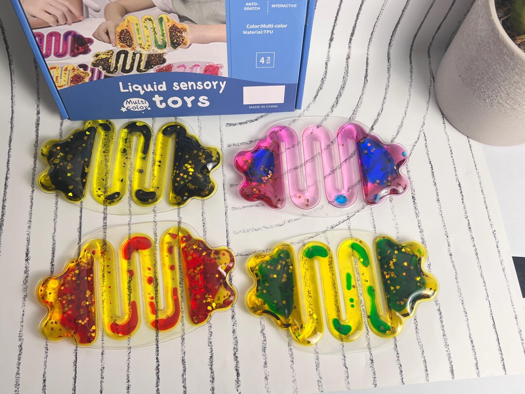 Sensory Gel Fidget Toys for Autism & Anxiety – Glitter Liquid Motion ...