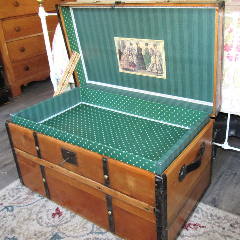 Vintage Studded Trunk - Etsy