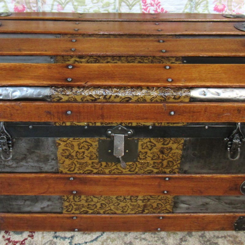 Embossed Tin Trunk - Etsy