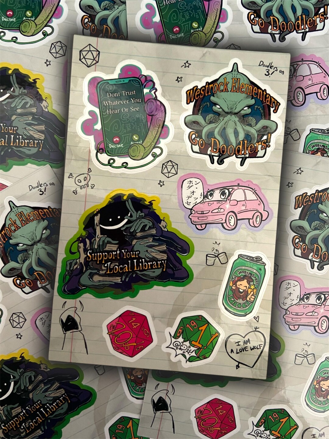 Dungeons and Daddies S1 Sticker Sheet - Etsy