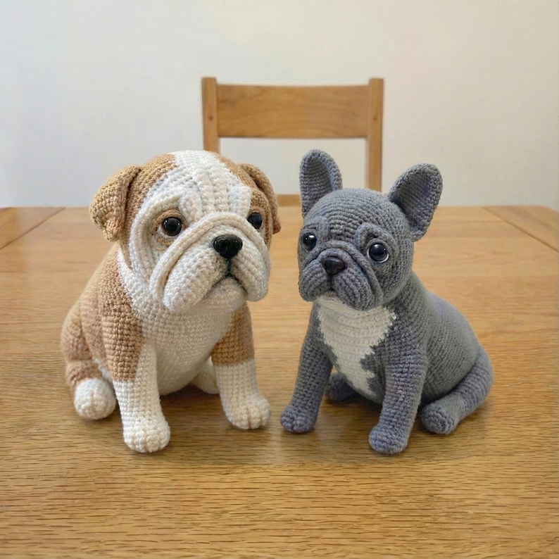 Bulldog Crochet Pattern Amigurumi Bundle Collection French Buldog ...