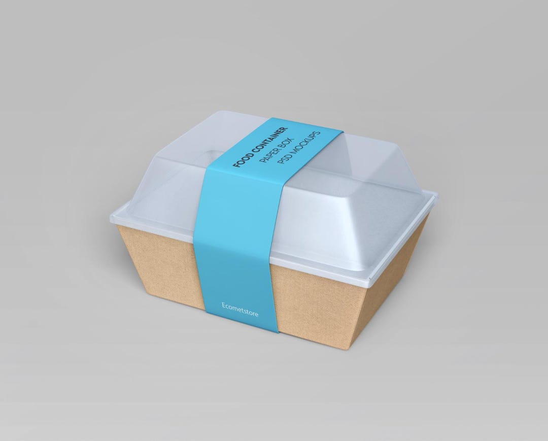 Ecomet - Food Container Paper Box PSD Mockups Kit for Designers, Food ...