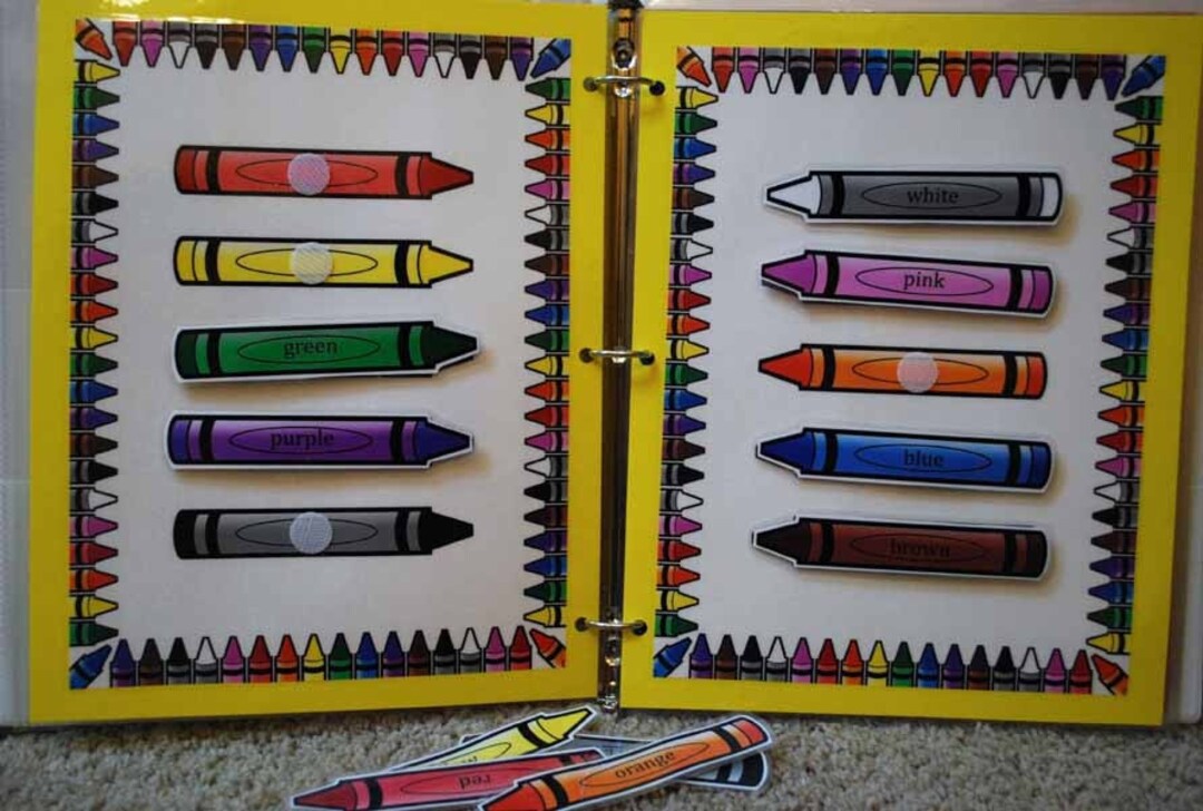 Crayon Colors Printable Game - Etsy