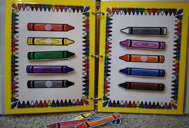 Crayon Colors Printable Game - Etsy