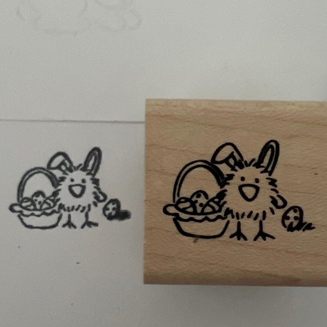 Easter Bunny Chicken Stamp Spring Easter Handmade Card Gift Scrapbook ...