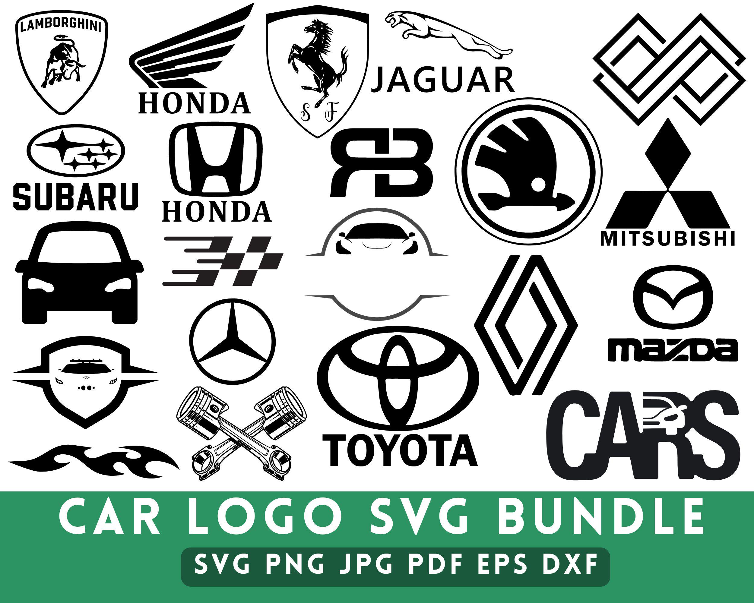 Car Logo Svg Bundle,collection of Car Emblems, Car Svg Design, Car Logo ...