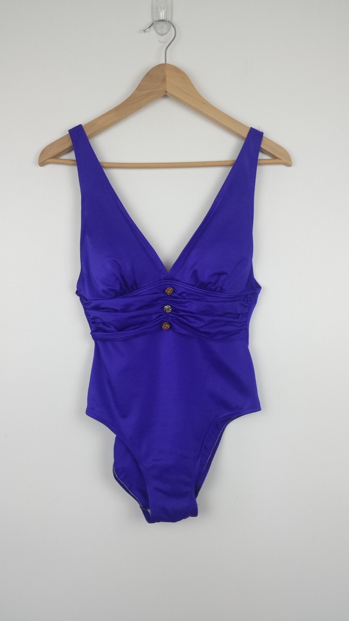 Vintage 1990s Purple One Piece Swimsuit Womens Size 12 Etsy
