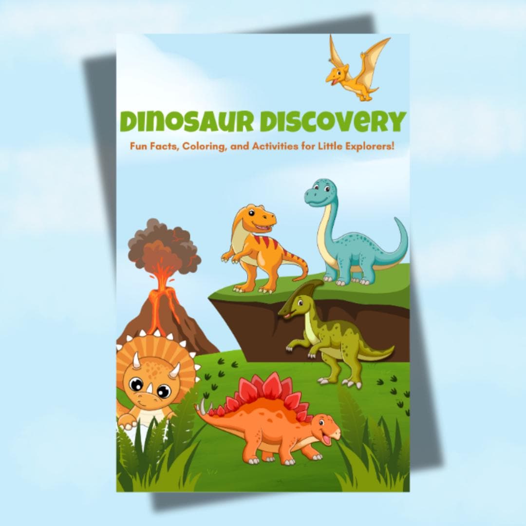 Dinosaur Activity Book for Kids - Printable Coloring and Learning Fun ...