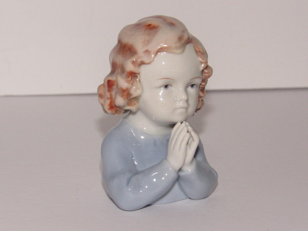 Vintage Metzler & Ortloff Germany Porcelain Figurine of A Praying Child ...