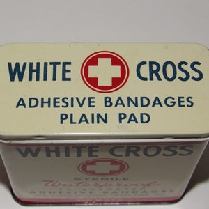Vintage American White Cross Bandage Tin With Bandages - Etsy