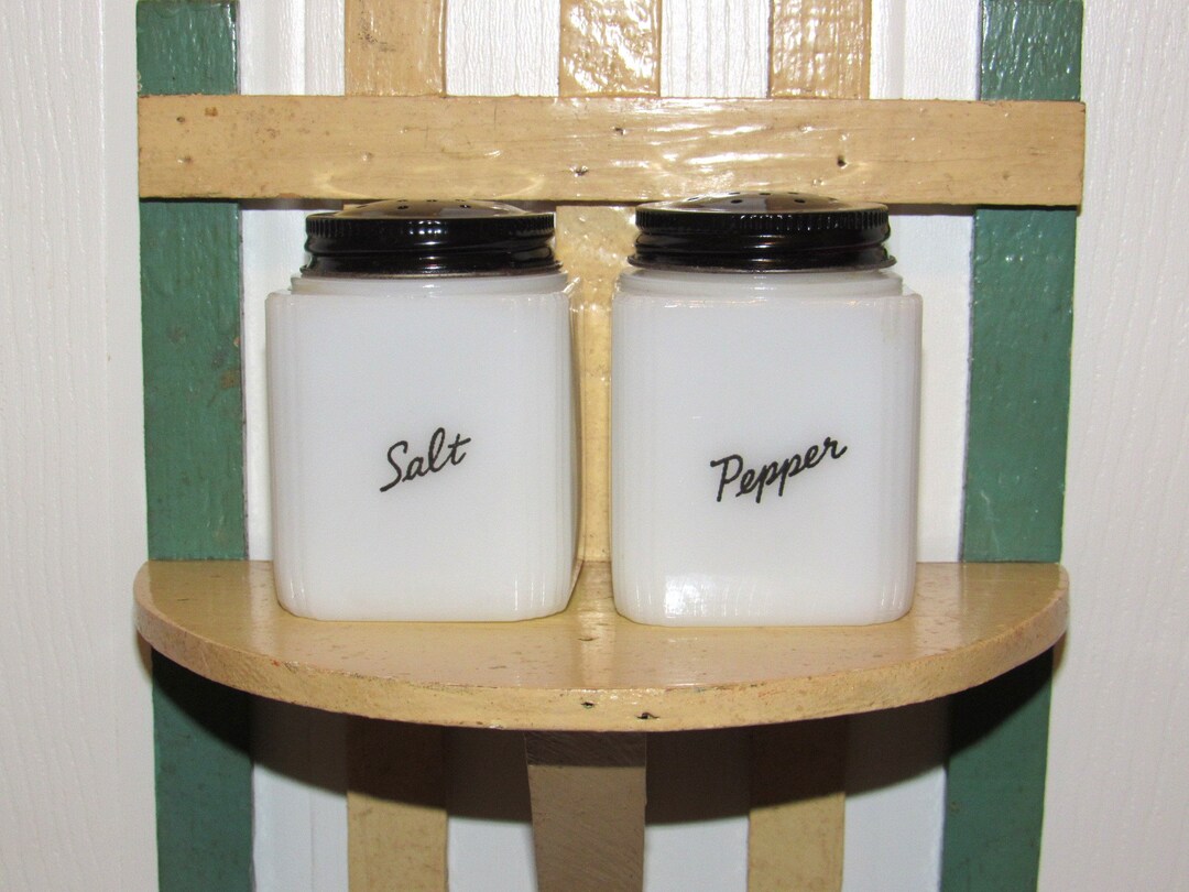 Vintage Tipp City Milk Glass Salt and Pepper Shakers - Etsy