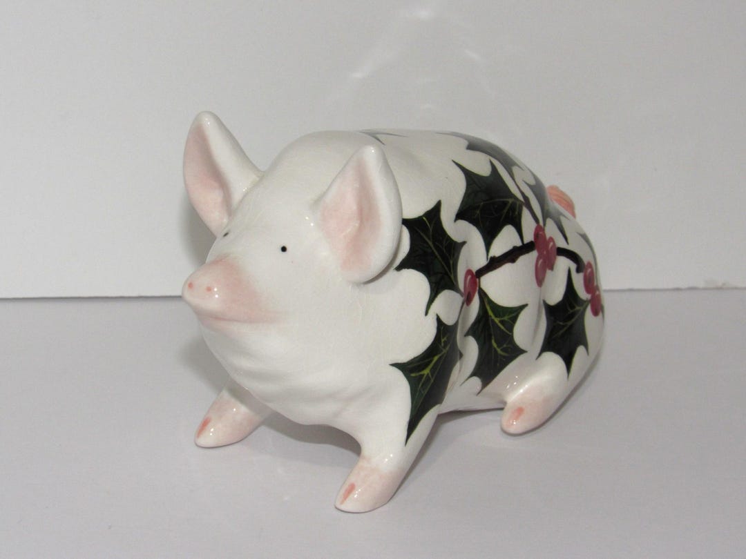 Wemyss Griselda Hill Pottery Scotland Pig Figurine Hand Painted Holly ...