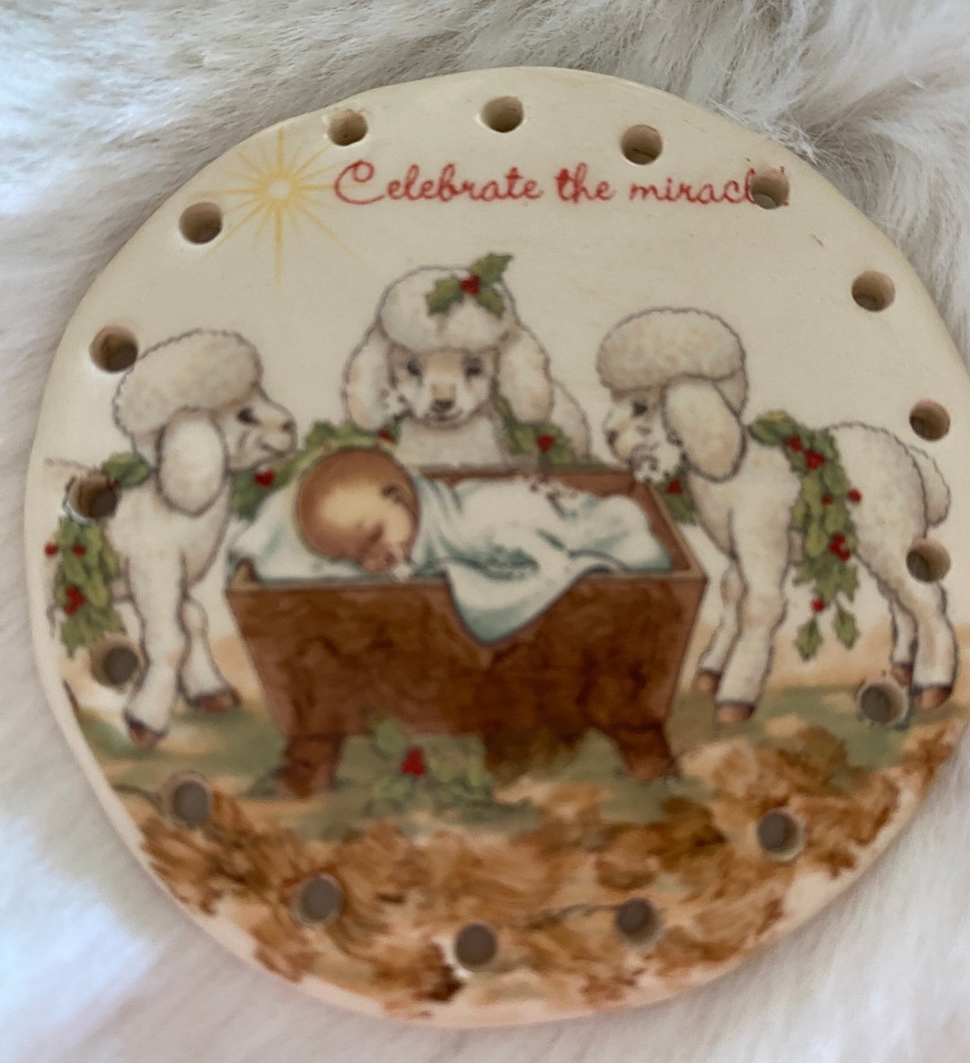 Christmas Baby Jesus Pine Needle Base 2.5'' # 5 - Etsy