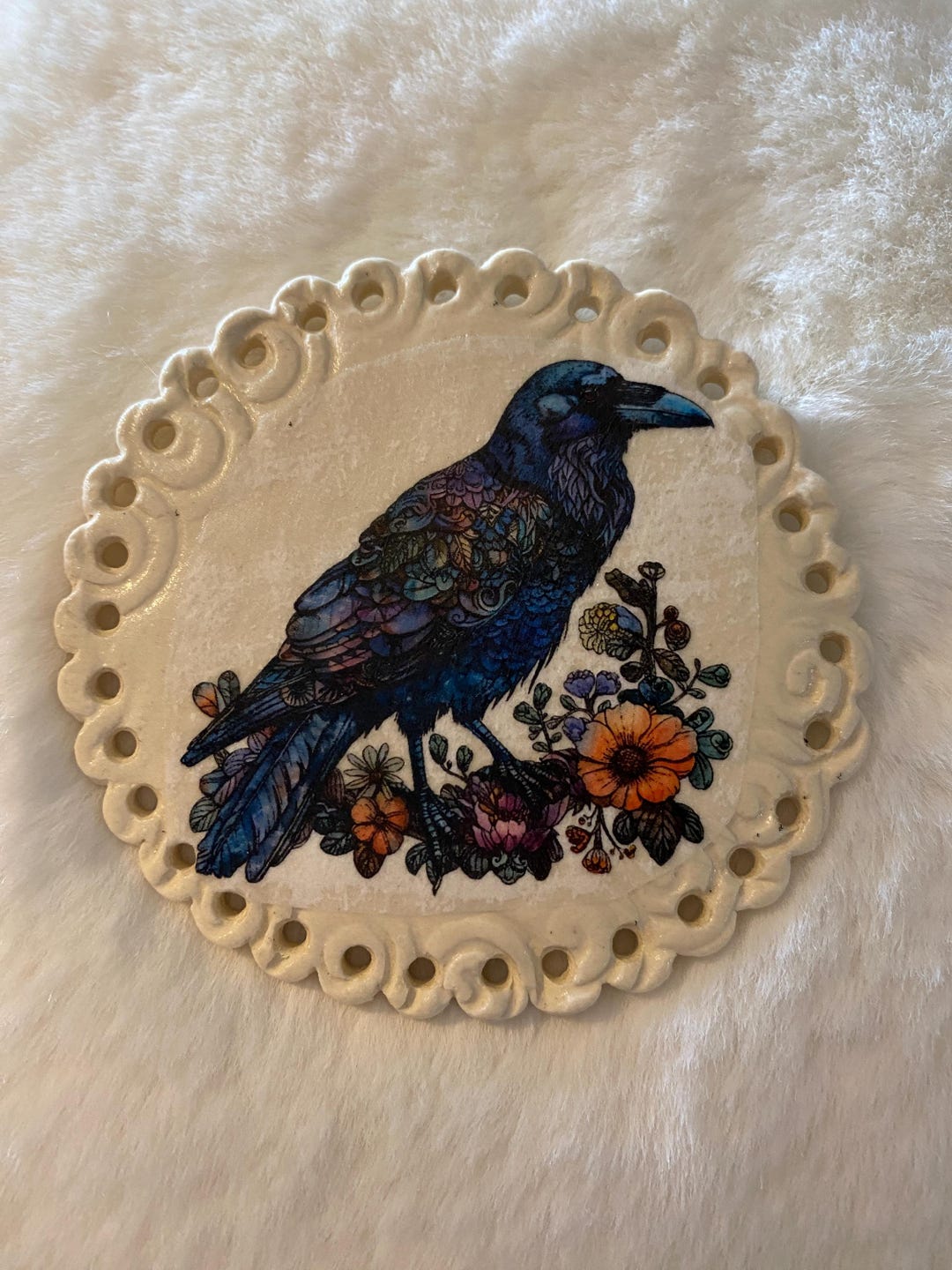 Stoneware Stunning Crow's Pine Needle Base 3.5'' X 3 1/4'' #47 - Etsy