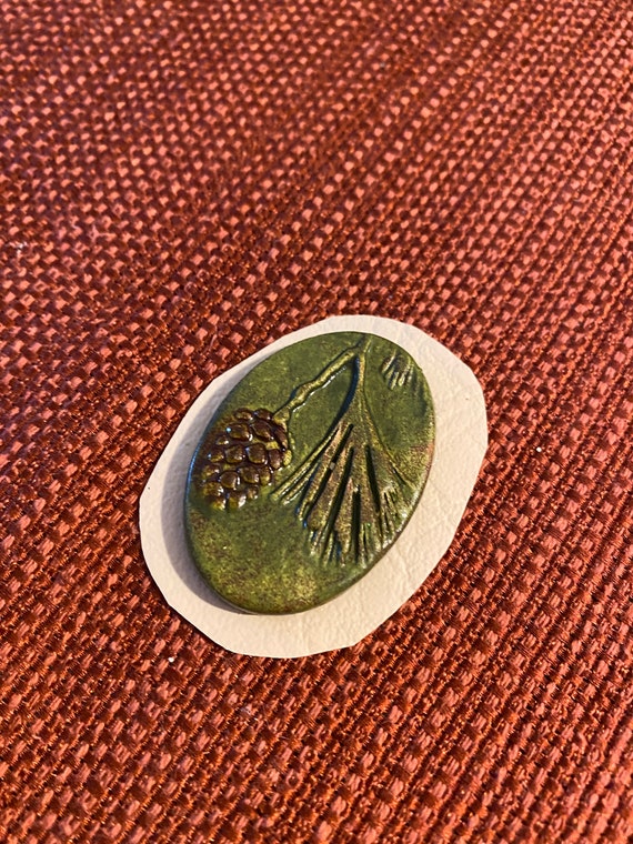 Pine Needle Pine Cone Base With Vinyl Backing Easy to Run - Etsy