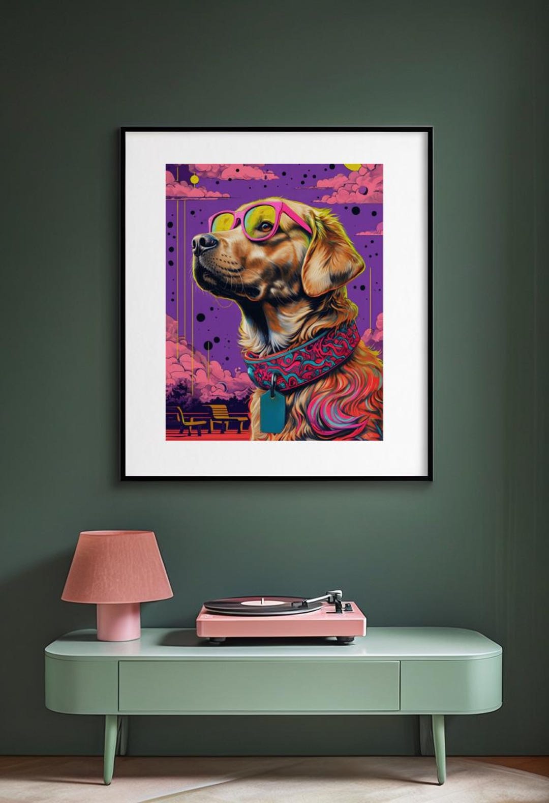 Rainbow Labrador Retriever Digital Poster - Vibrant Dog Wall Art ...